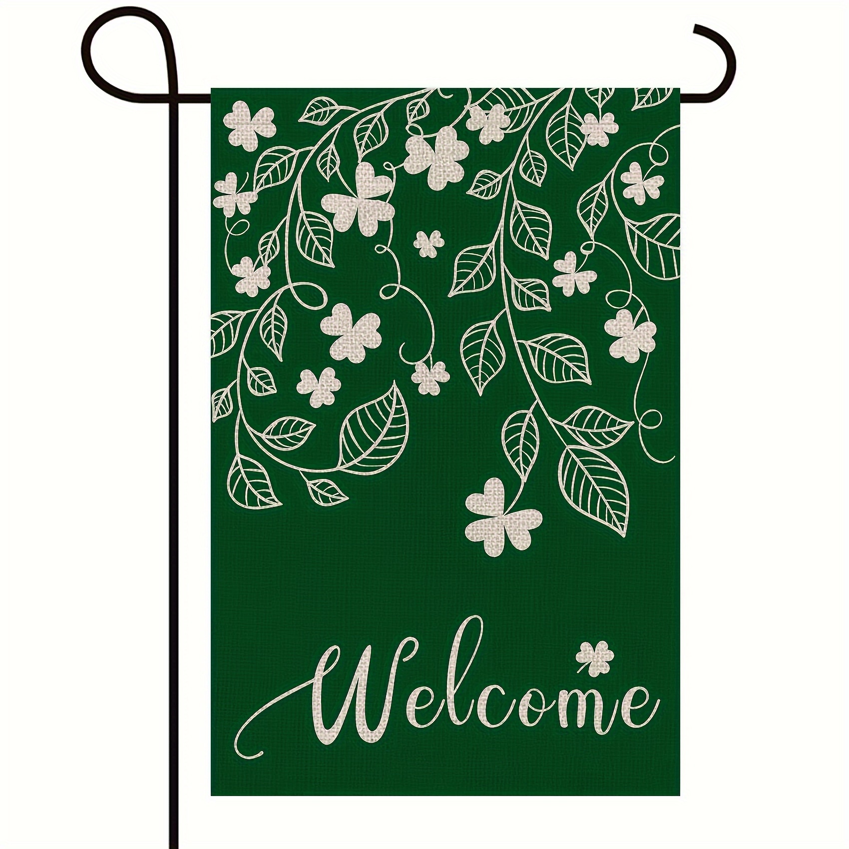 Garden Flag Welcome Shamrock Leaves Green Decoration St. - Temu Australia
