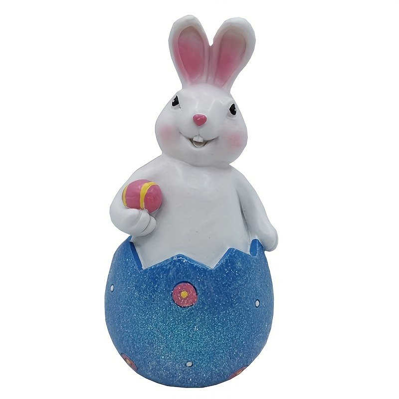 Easter Bunny Egg Ornament Resin Statue Art Craft Bookshelf - Temu Canada
