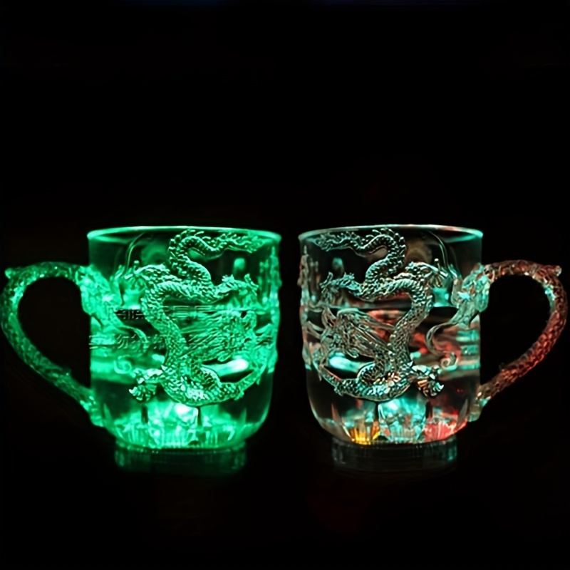 Dragon Light Cup Led Plastic Beer Cup Embossed Dragon - Temu