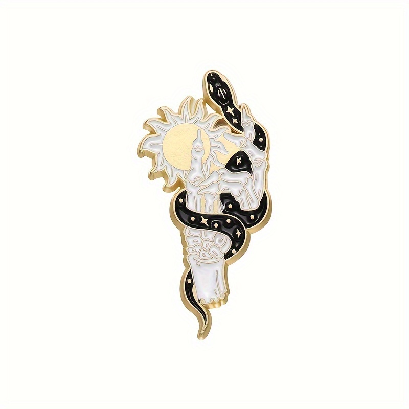 Black White Color Snake Butterfly Alloy Brooch Pin Simple - Temu United ...