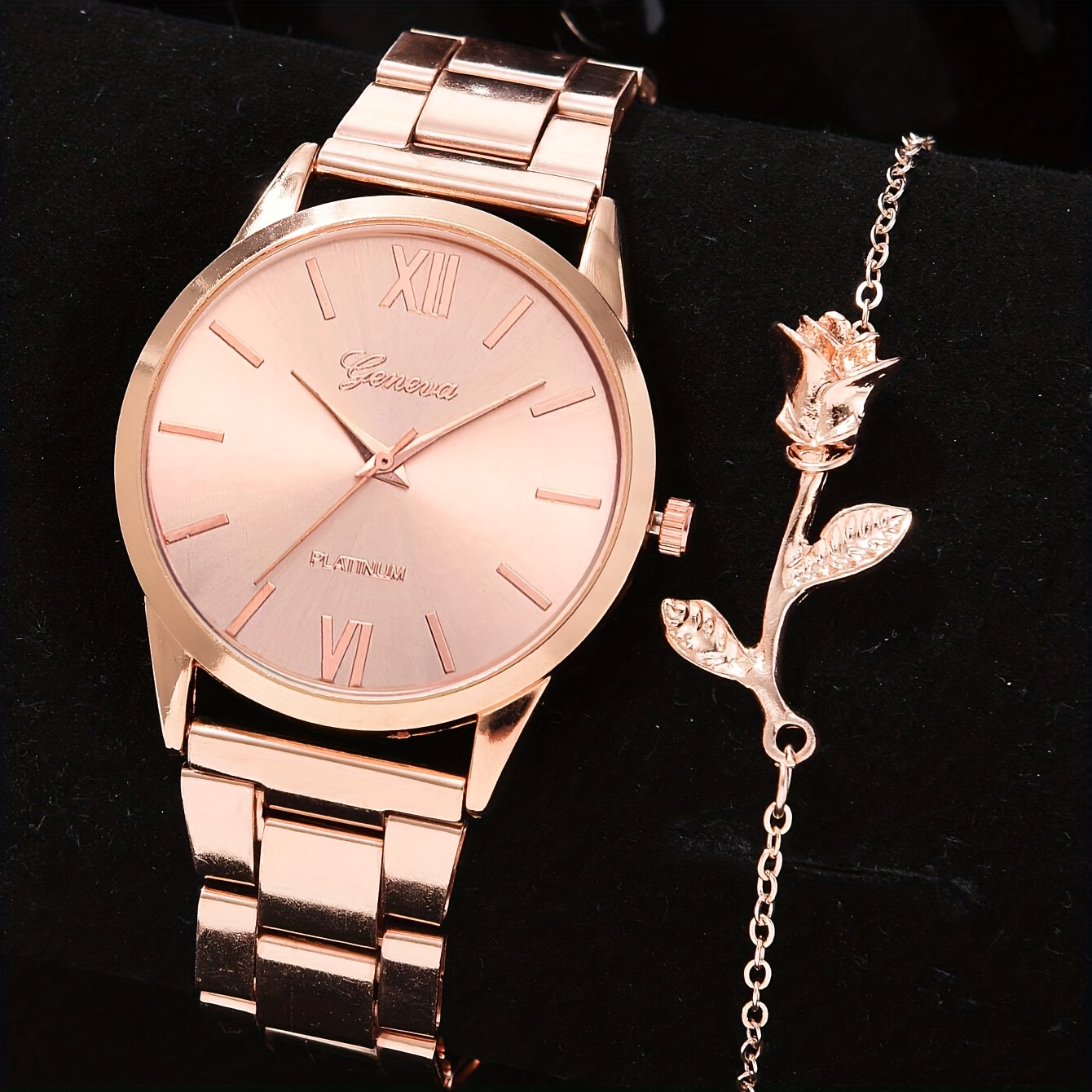 Casual Round Pointer Quartz Watch Rome Fashion Analog - Temu United Kingdom
