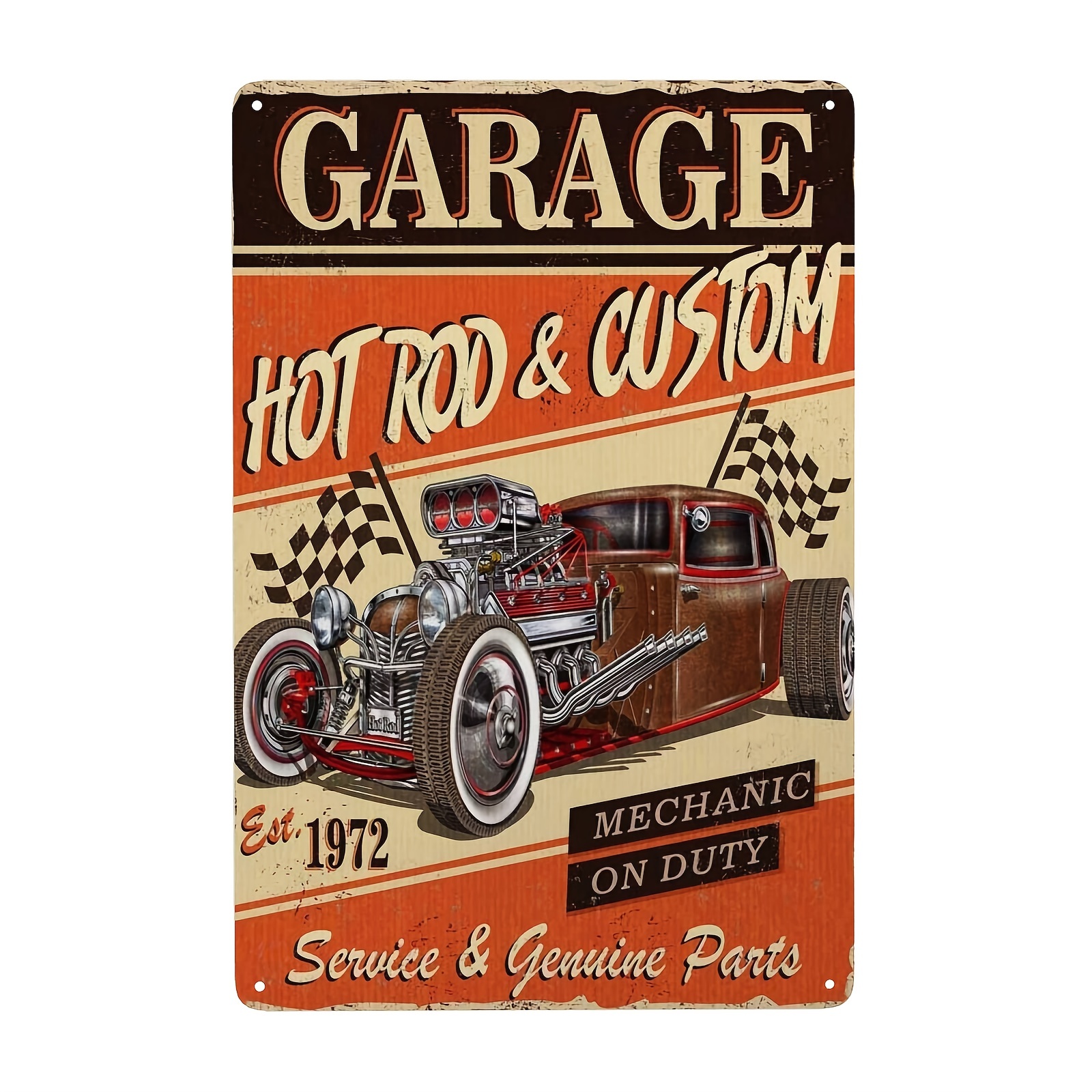 Décoration Murale Rétro Pour Garage, Enseignes Métalliques Vintage Pour ...