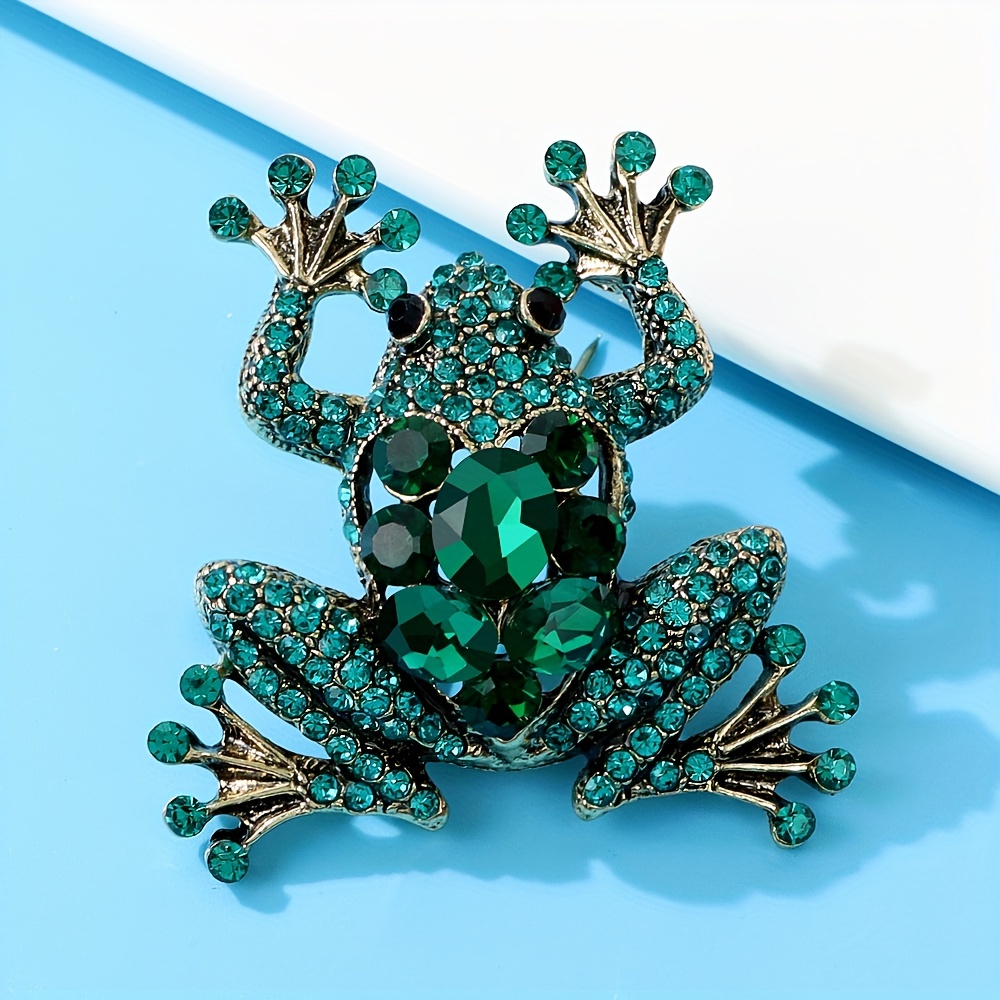 Rhinestone Frog Brooch Men - Temu United Kingdom