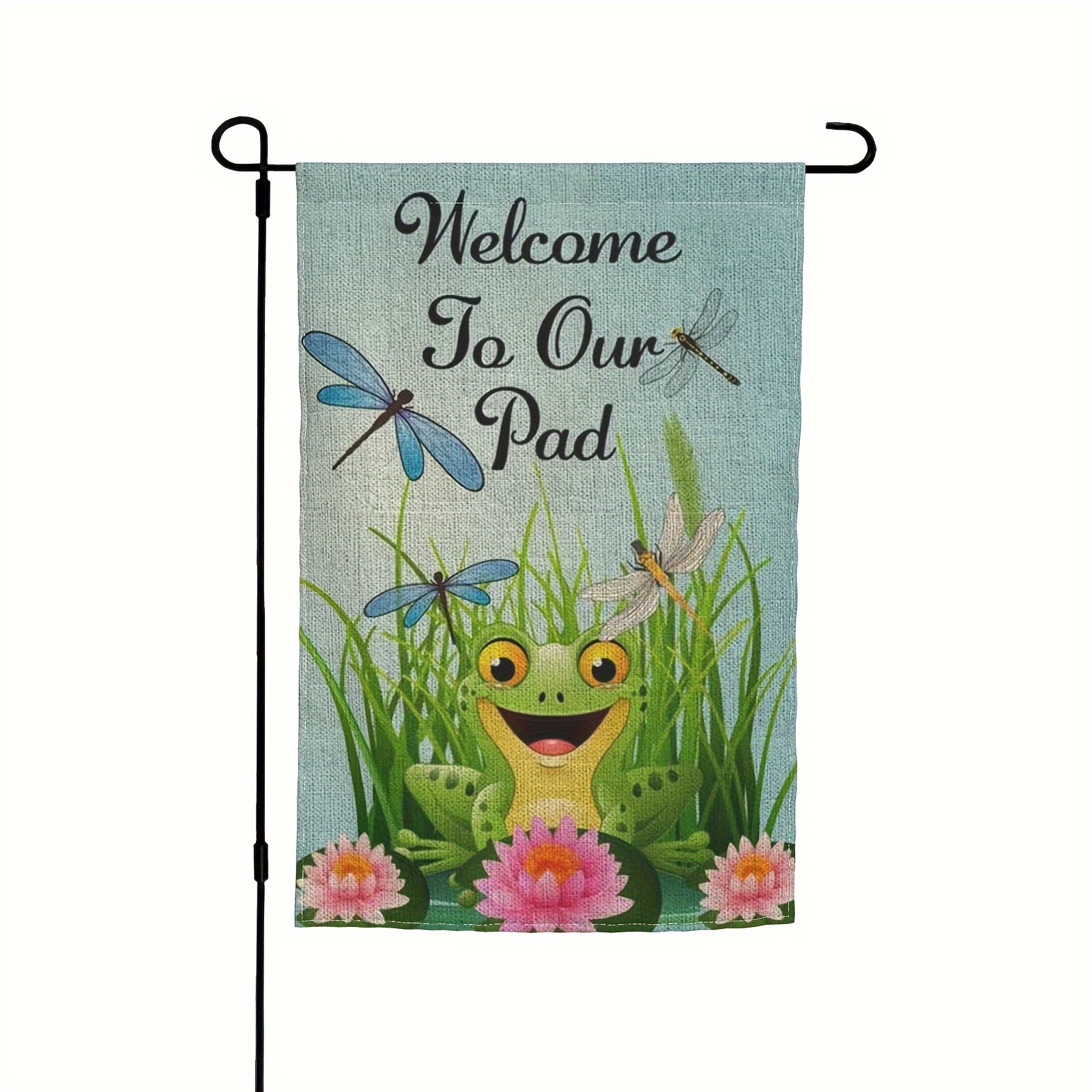 Welcome Frog Garden Flag Courtyard House External Flag - Temu United ...