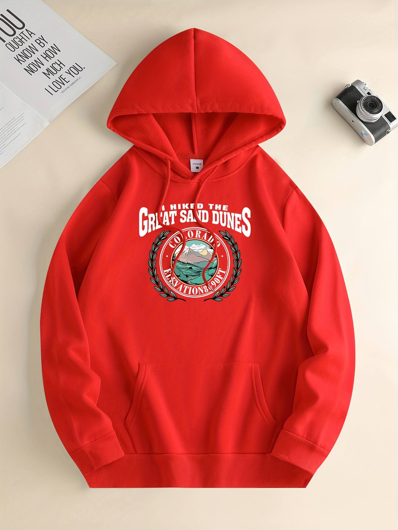 Letter Pattern Print Hooded Sweatshirt Personalized Hoodies - Temu Canada