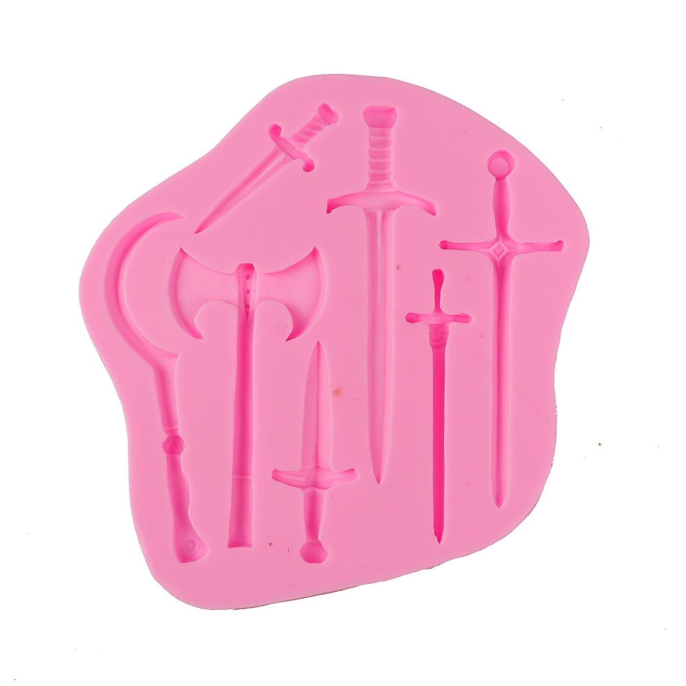 White Sword Handle Axe Biscuit Cake Silicone Mold - Temu Australia