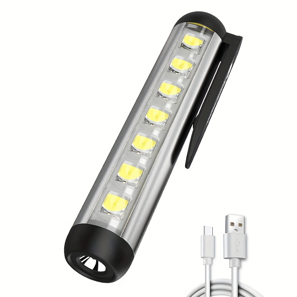 1pc Mini Led Flash Light Xpe Cob Lamp Beads Ultra Bright Torch With ...