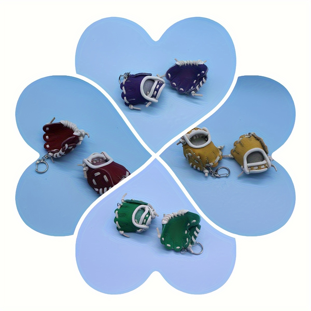 Qpc Adorable Cool Unique Baseball Glove Pendant Keychain For Men Women ...