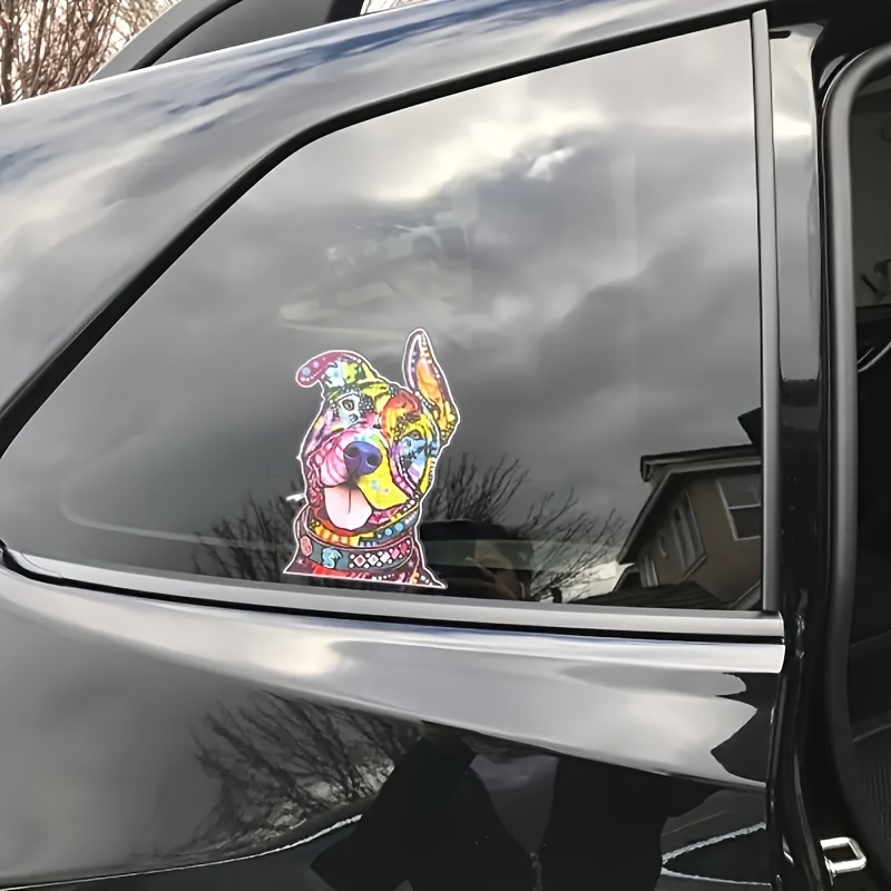 colorful bulldog car glass sticker vinyl waterproof decal - Temu Canada