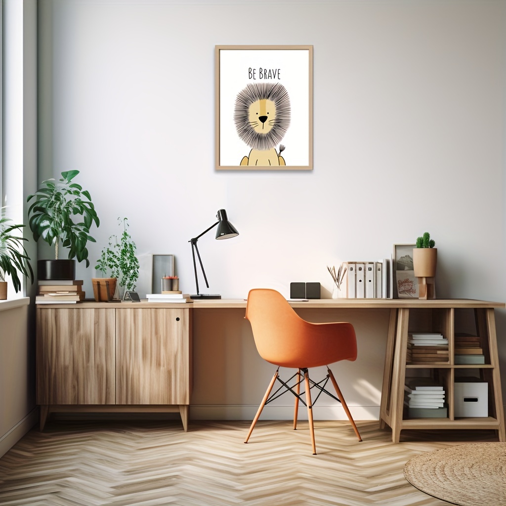 Be Brave Wall Poster Boho Classroom Decor Cute Lion For - Temu Netherlands