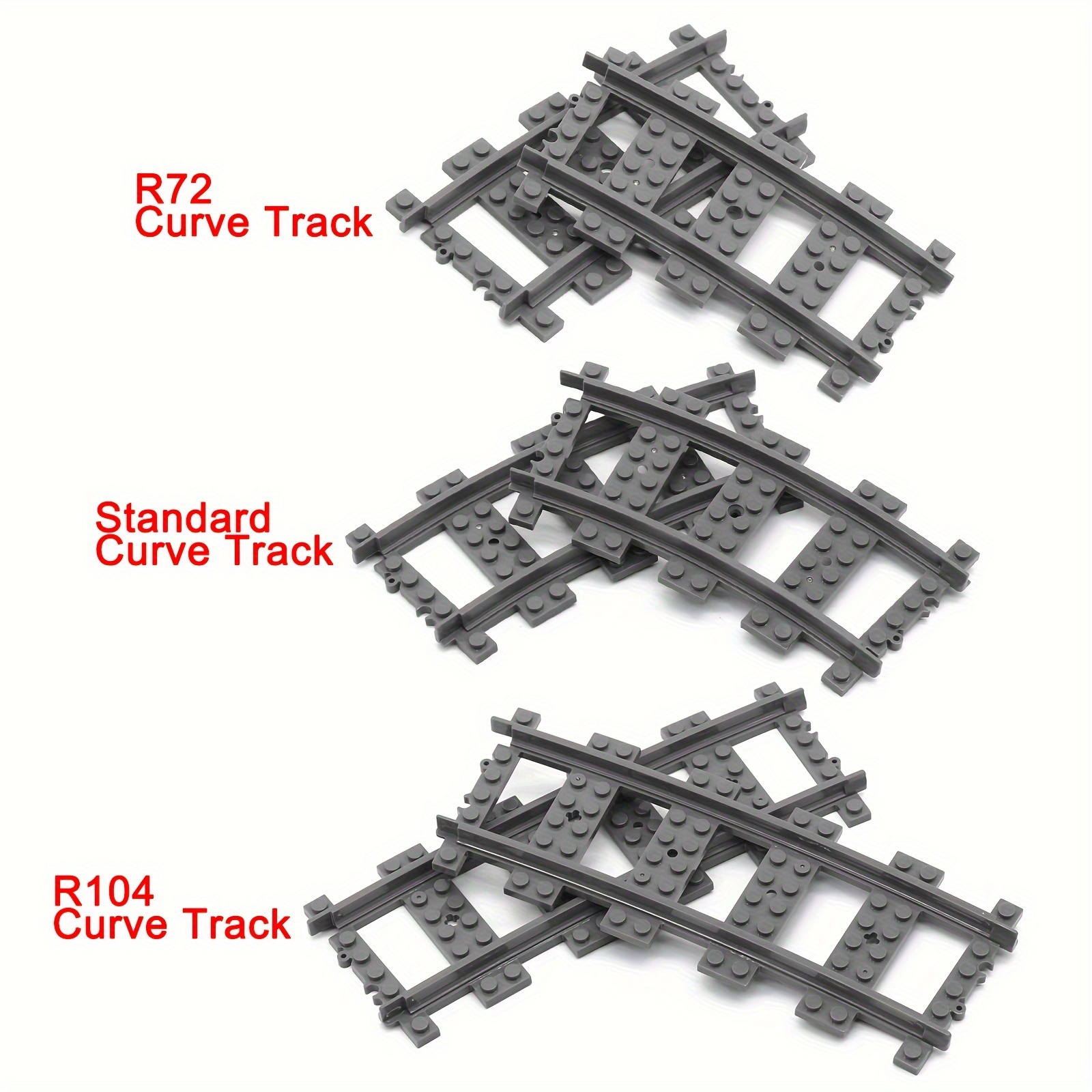 Blocks City Train Curve Track R72 R104 Compatible With 53401 Flexible ...
