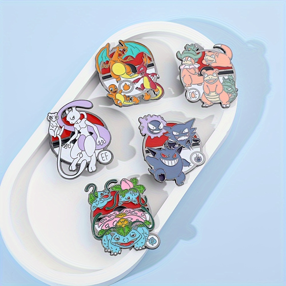 Creative Venusaur Brooches Cute Slowbro Mewtwo Enamel Pins - Temu