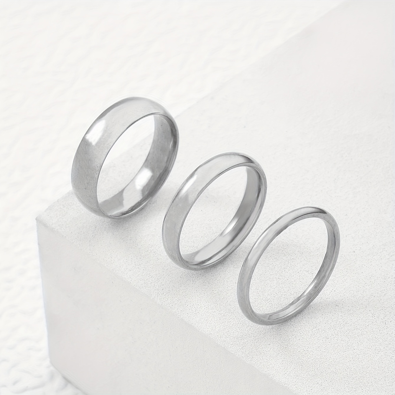 Fashionable Stainless Steel Rings Jewellery Men Suitable - Temu United ...