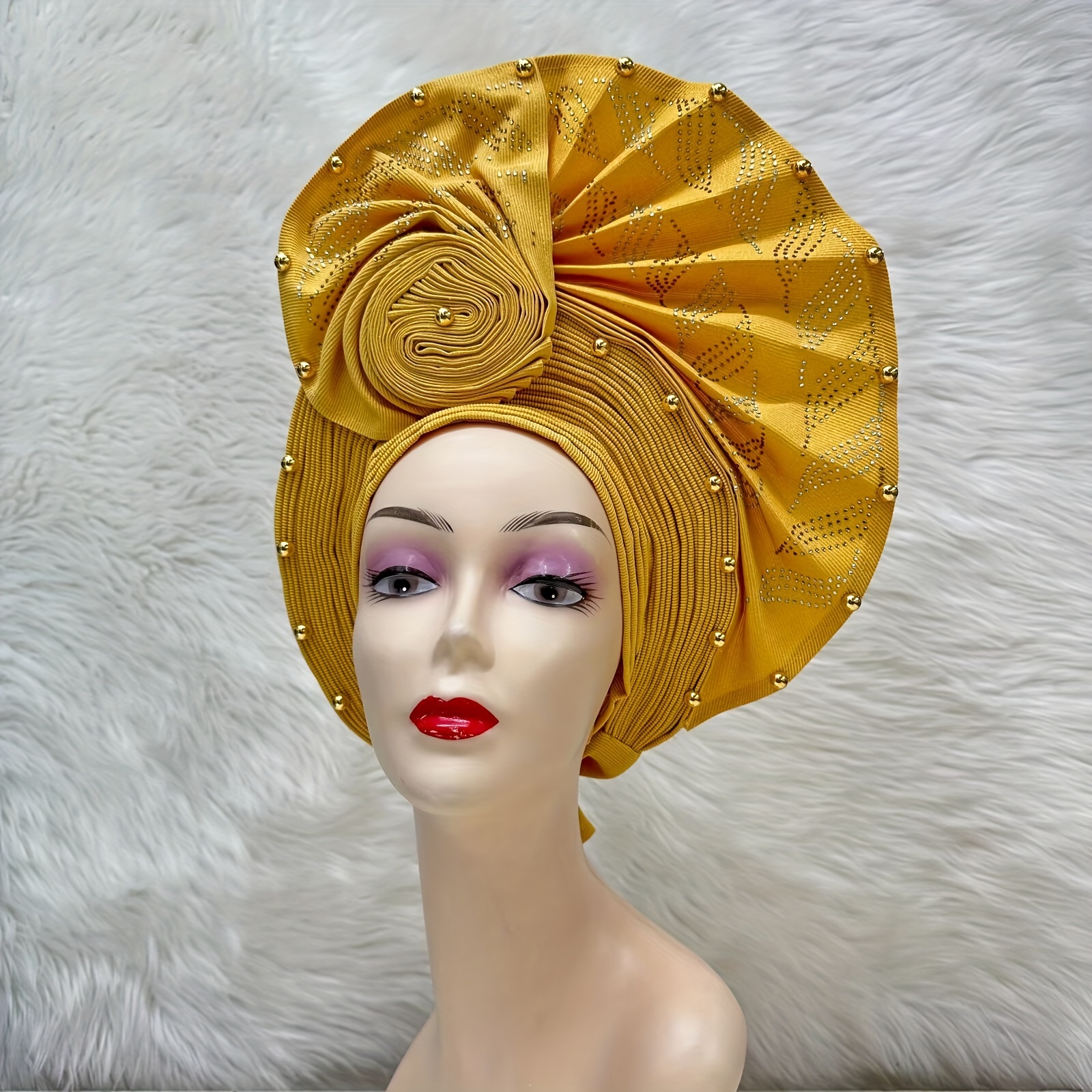 Boho Large Elegant Turbans Hats Women Classic Solid Color - Temu