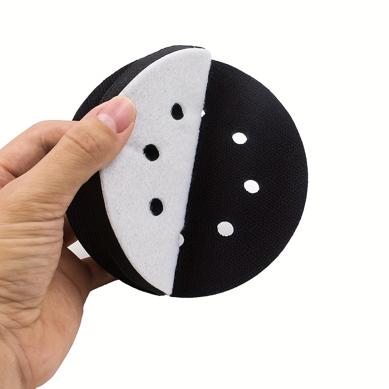 3pcs 5 inches 8 holes soft density interface pads hook and loop buffer ...