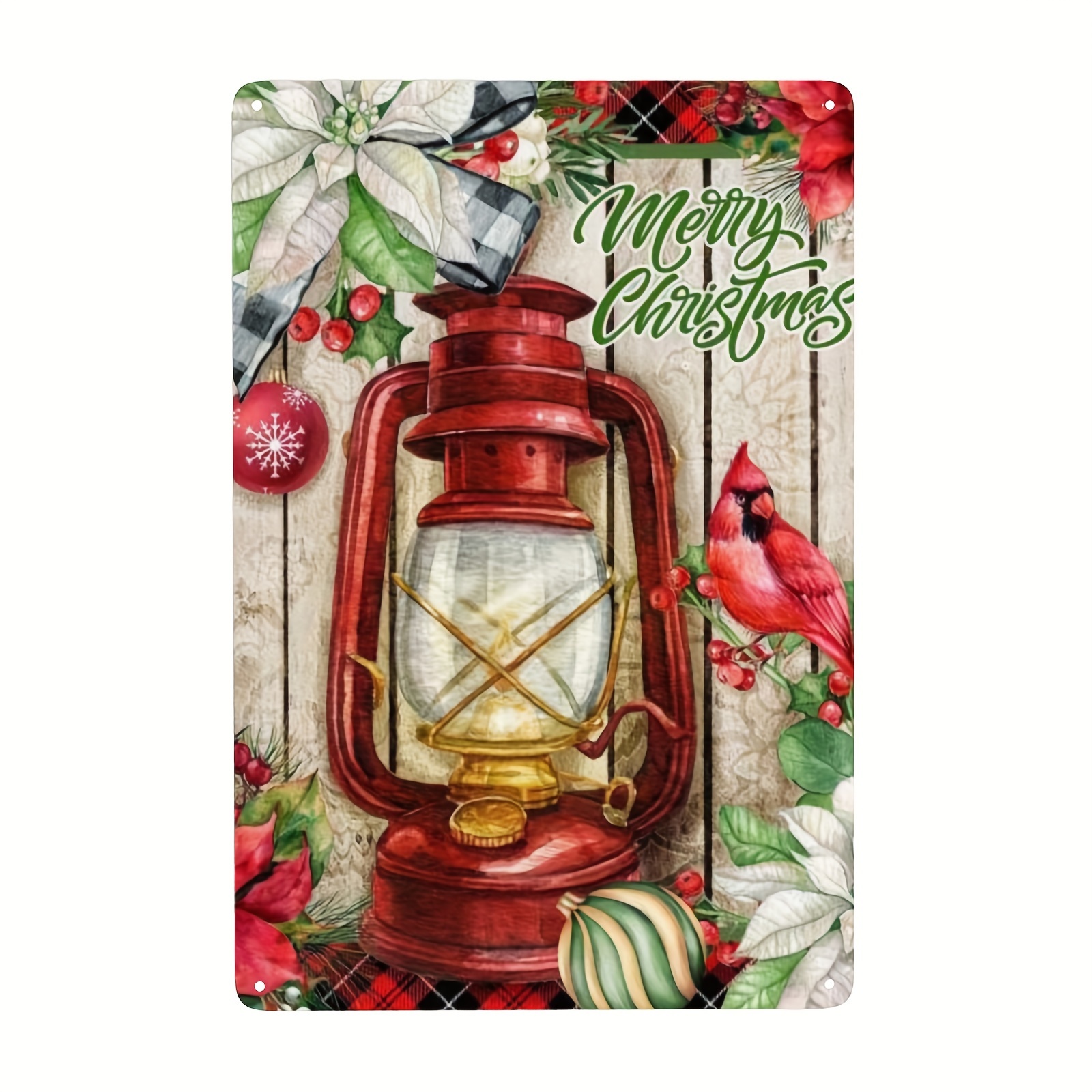 Retro Merry Christmas Metal Sign Birds Metal Tin - Temu Australia