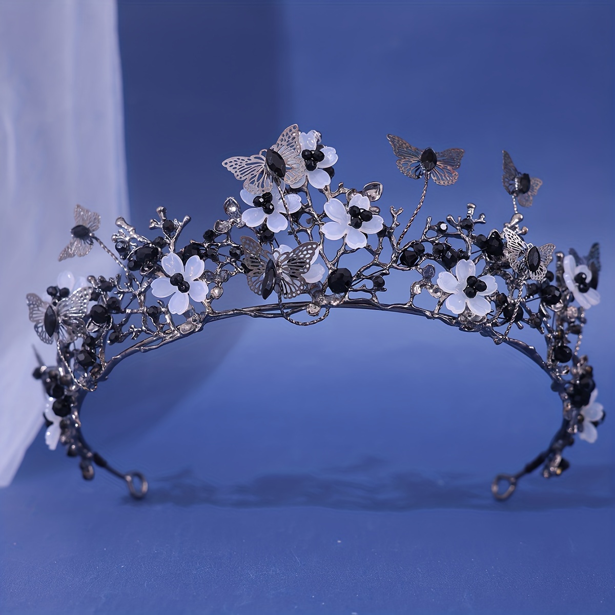 Butterfly Flower Synthetic Crystal Crown - Temu New Zealand