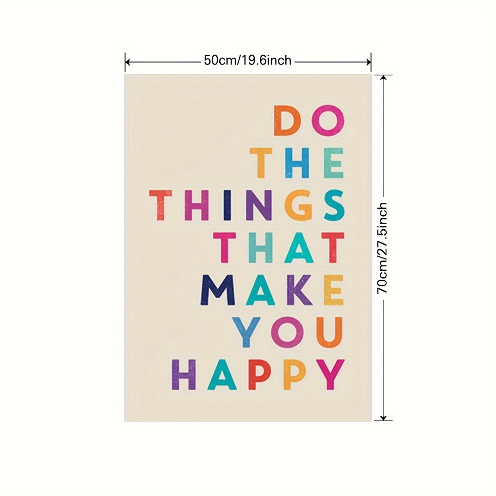 Canvas Wall Art Things Make Happy Motivational Poster - Temu Ireland