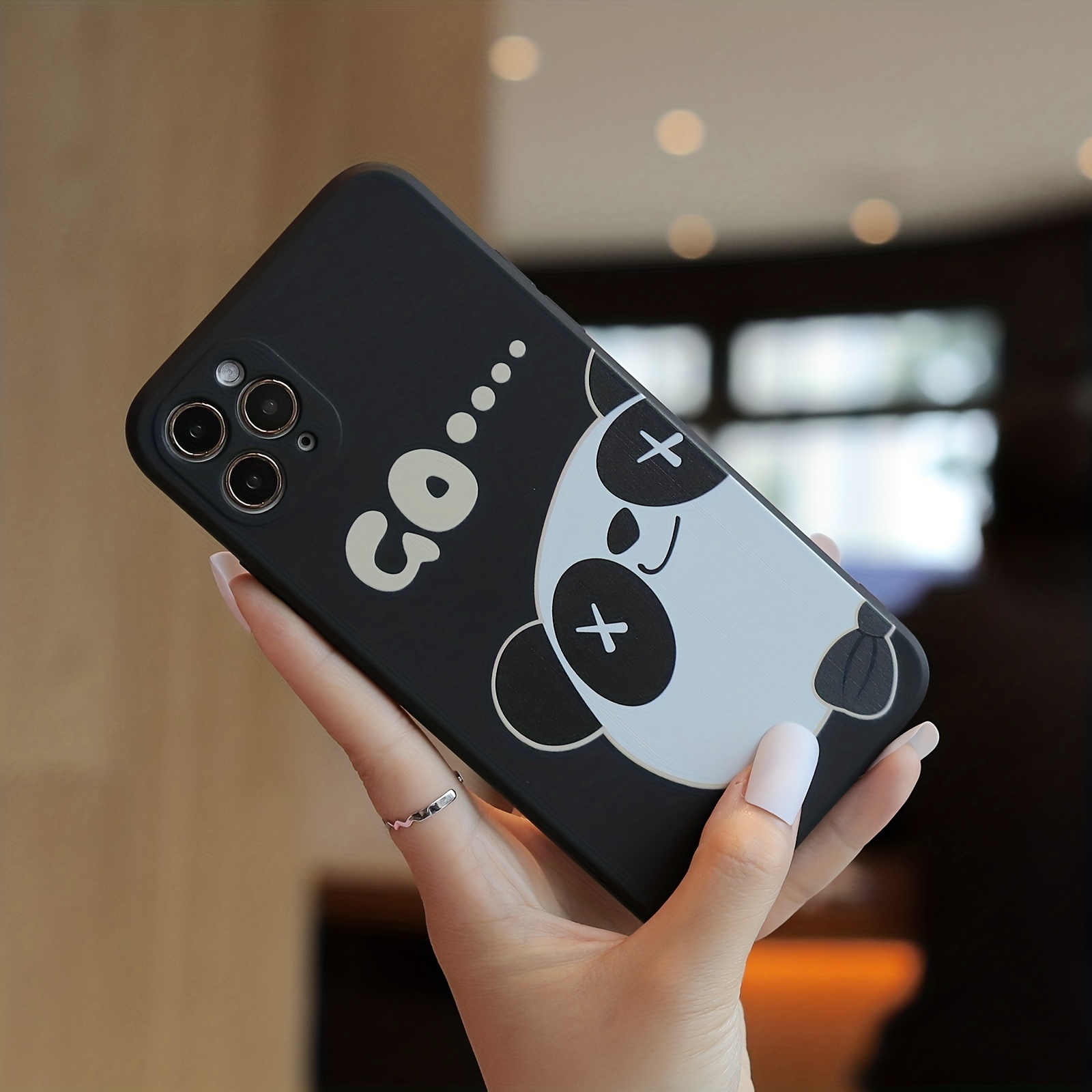 Cute Panda Pattern Print Tpu Protective Phone Case Anti fall - Temu ...
