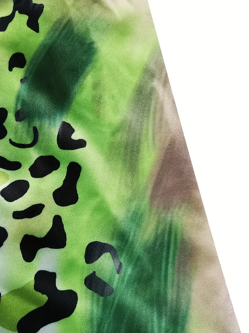 Leopard Print Backless Dress Sexy Bodycon Spaghetti Strap Temu
