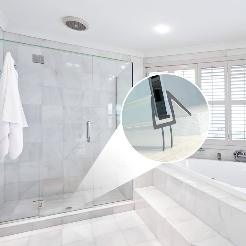 Shower Door Bottom Seals Shower Door Sweep Frameless Glass - Temu Brazil