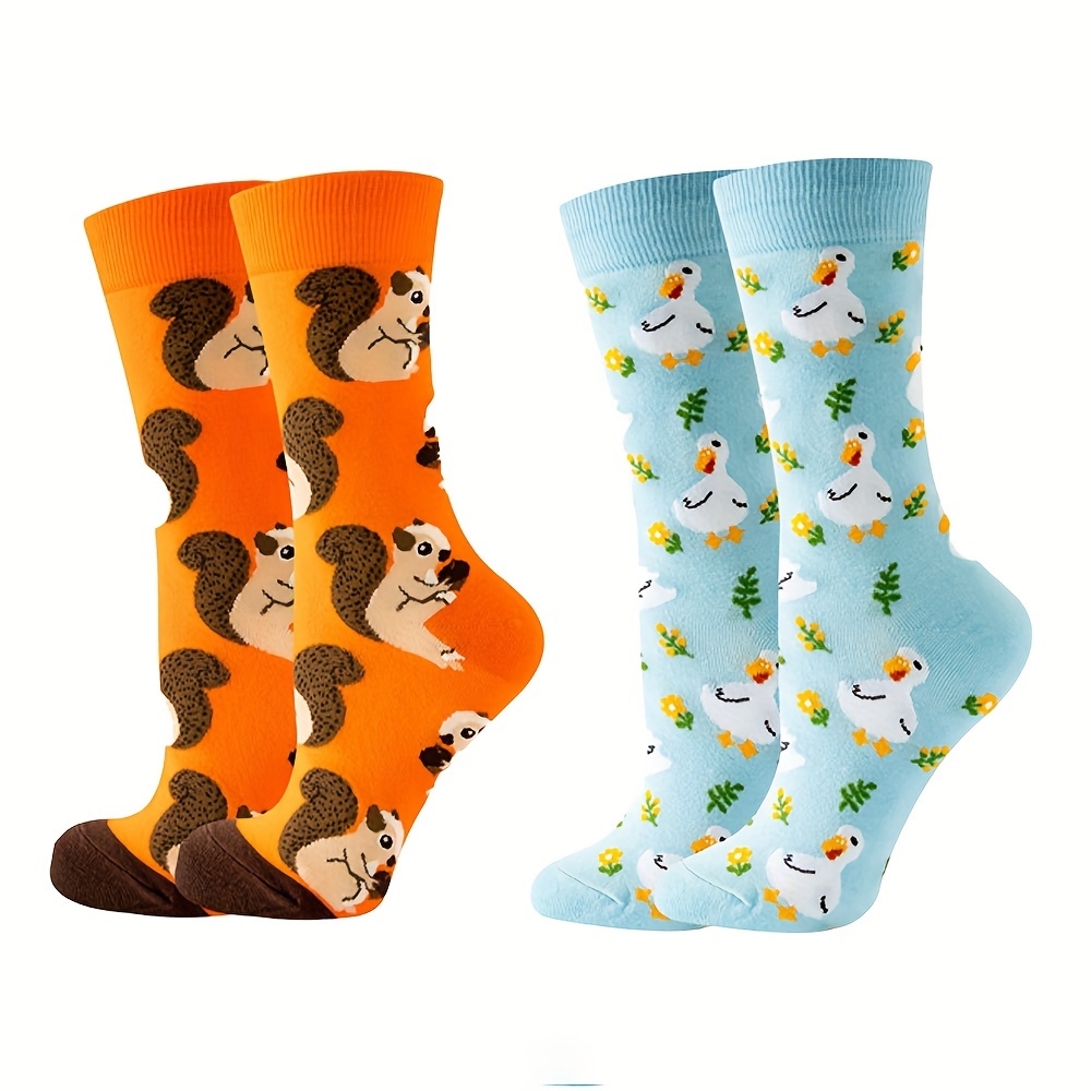 Men's Cartoon Pattern Novelty Funny Crew Socks Breathable - Temu United ...