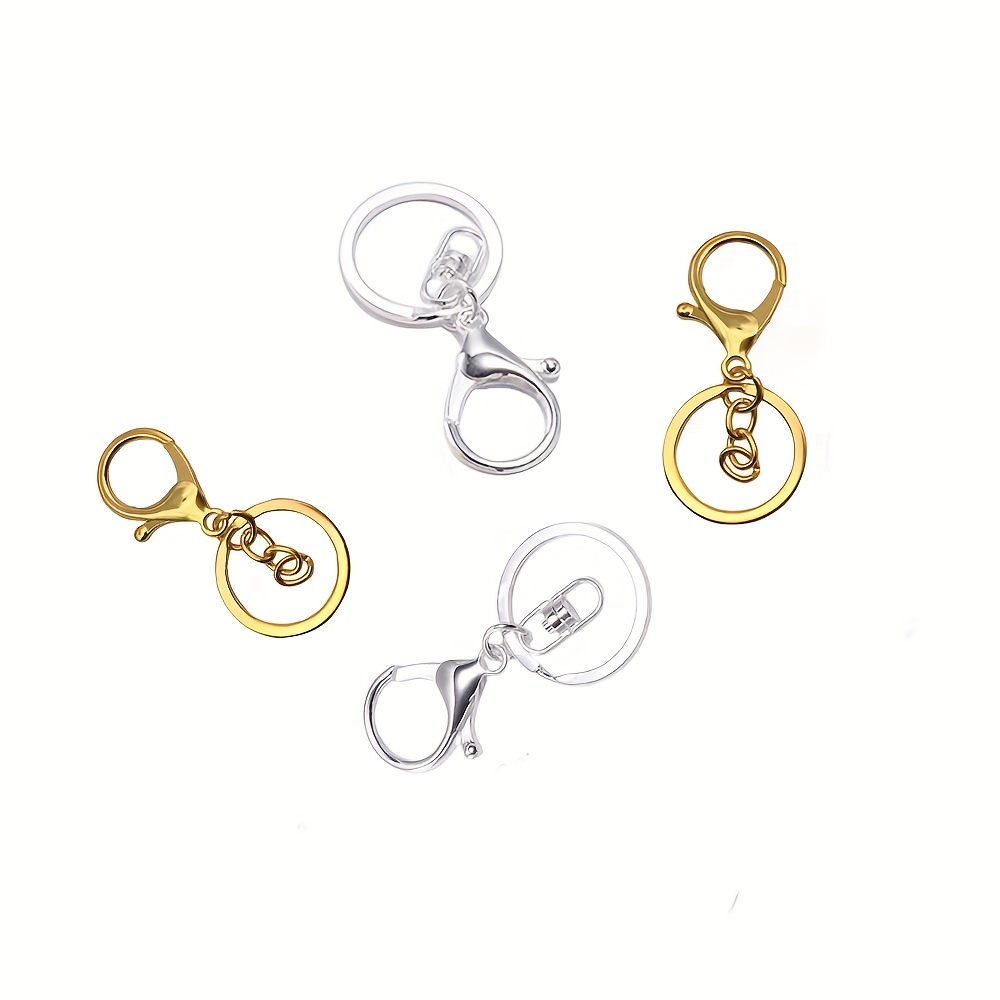 Golden Silvery Keychain Sets Eight Shaped Lobster Keyring - Temu Australia