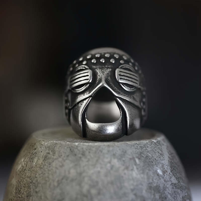 New Creative Design Men's Retro Robot Mask Ring, Men's Trendy Fashion ...