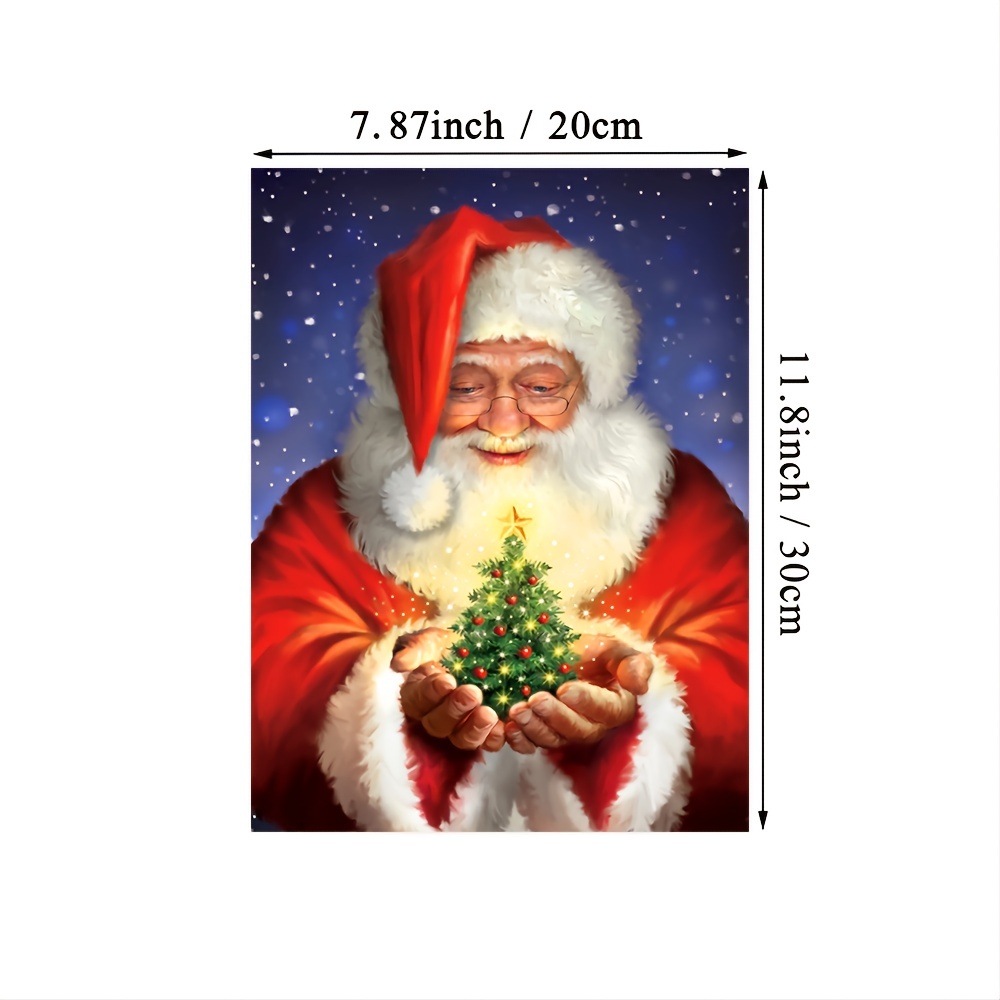 Merry Christmas Wall Art Santa Print Picture Home Decoration - Temu ...
