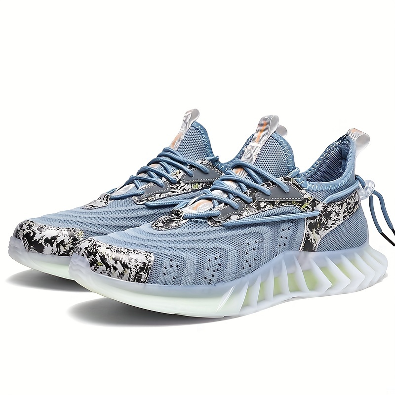 Mens Lightweight Lace Up Running Shoes Casual Breathable Shock
