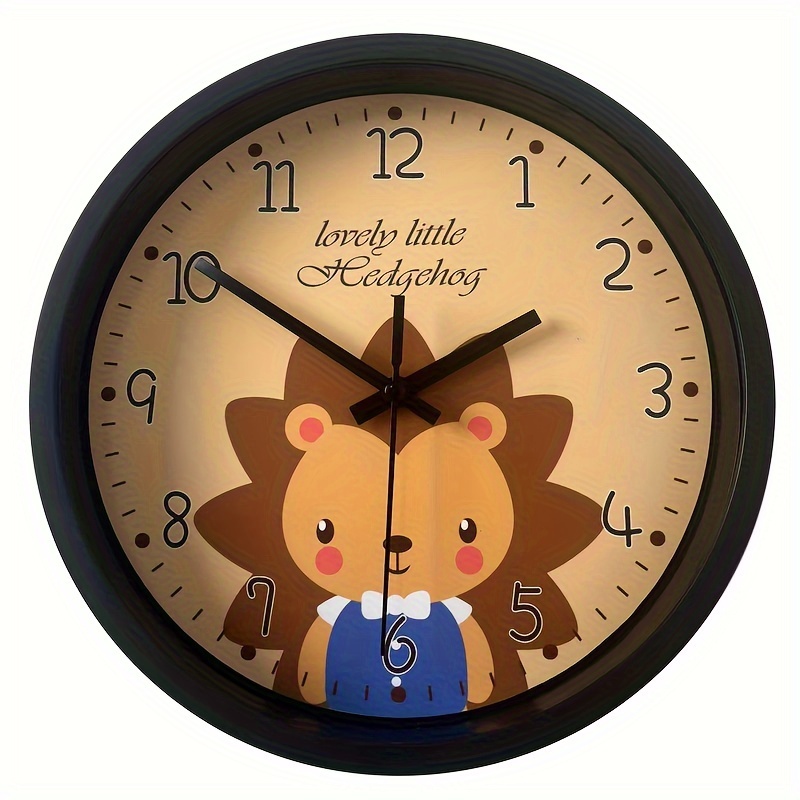 1pc Glass Wall Clock Cartoon Lion Wall Clock Cute Animal Wall Clock ...