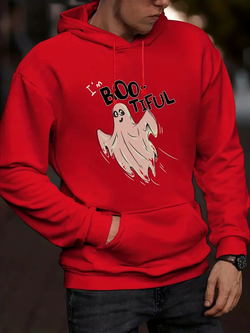Halloween Ghost Print Hoodies For Men Graphic Sweatshirt Temu New Zealand