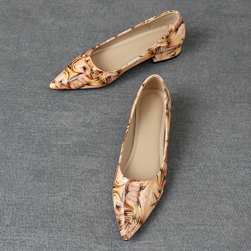 Colorful Chunky Heels Women s Elegant Point Toe Dress Pumps - Temu ...