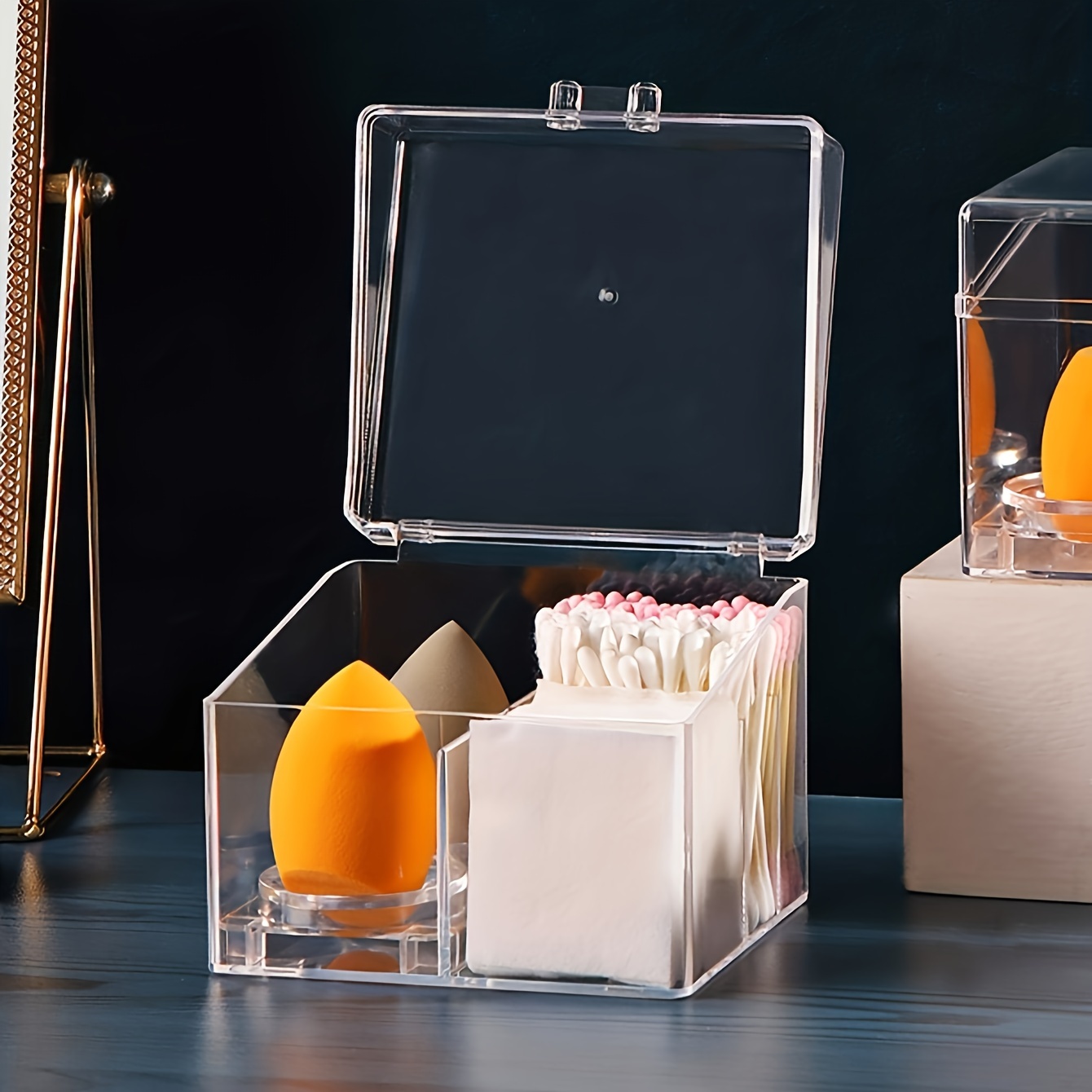 Cotton Swab Storage Box Multifunctional Transparent Storage - Temu Canada