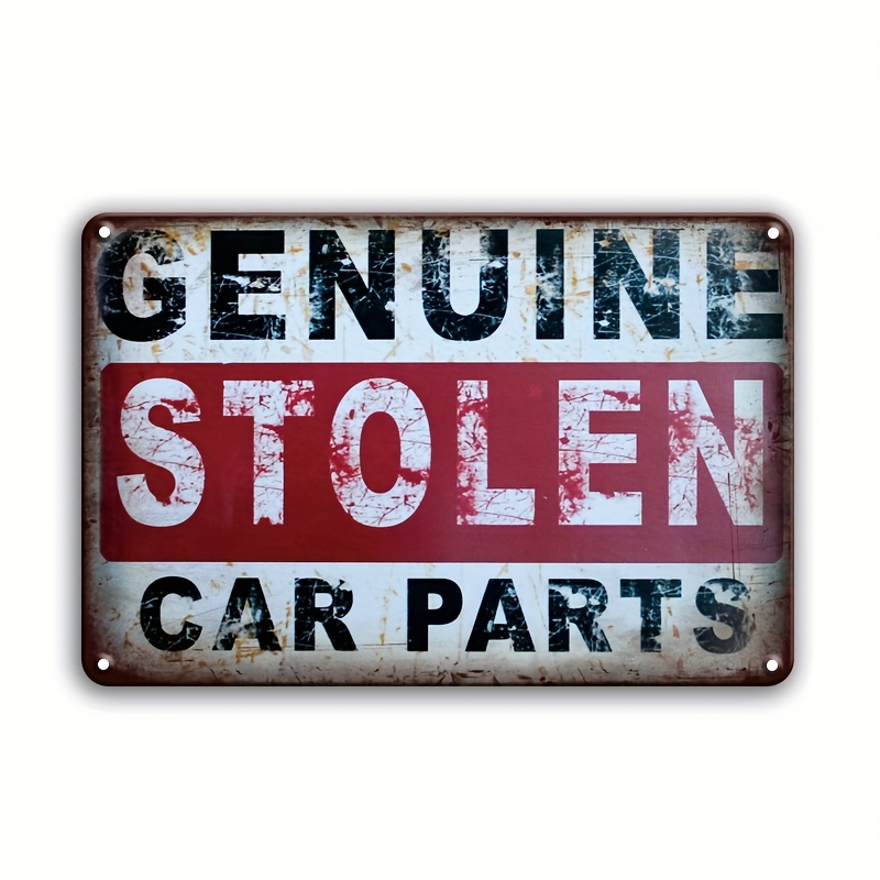 metal tin sign genuine car parts garage sign funny - Temu Canada
