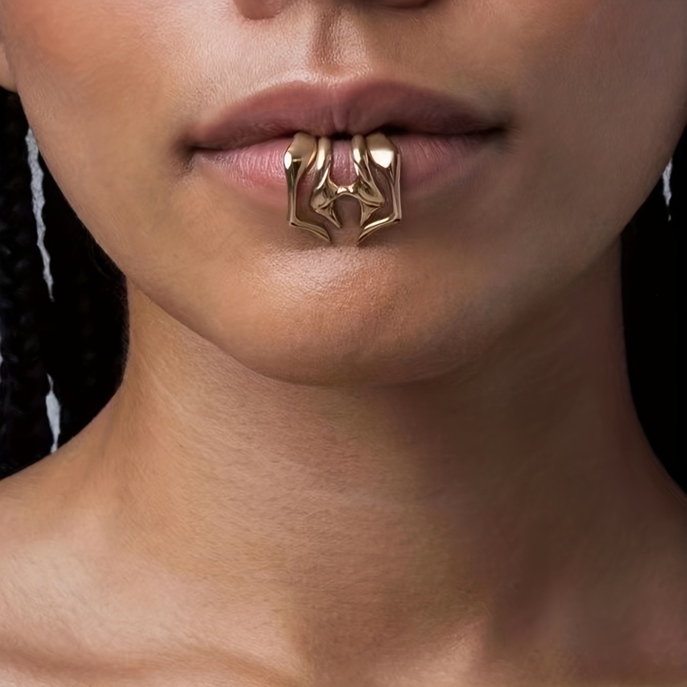 Punk Style Future Technological Sense Clip On Lip Ring Personality ...