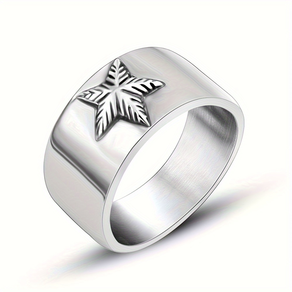 Personality Retro Pentagram Index Finger Ring 304 Stainless - Temu ...