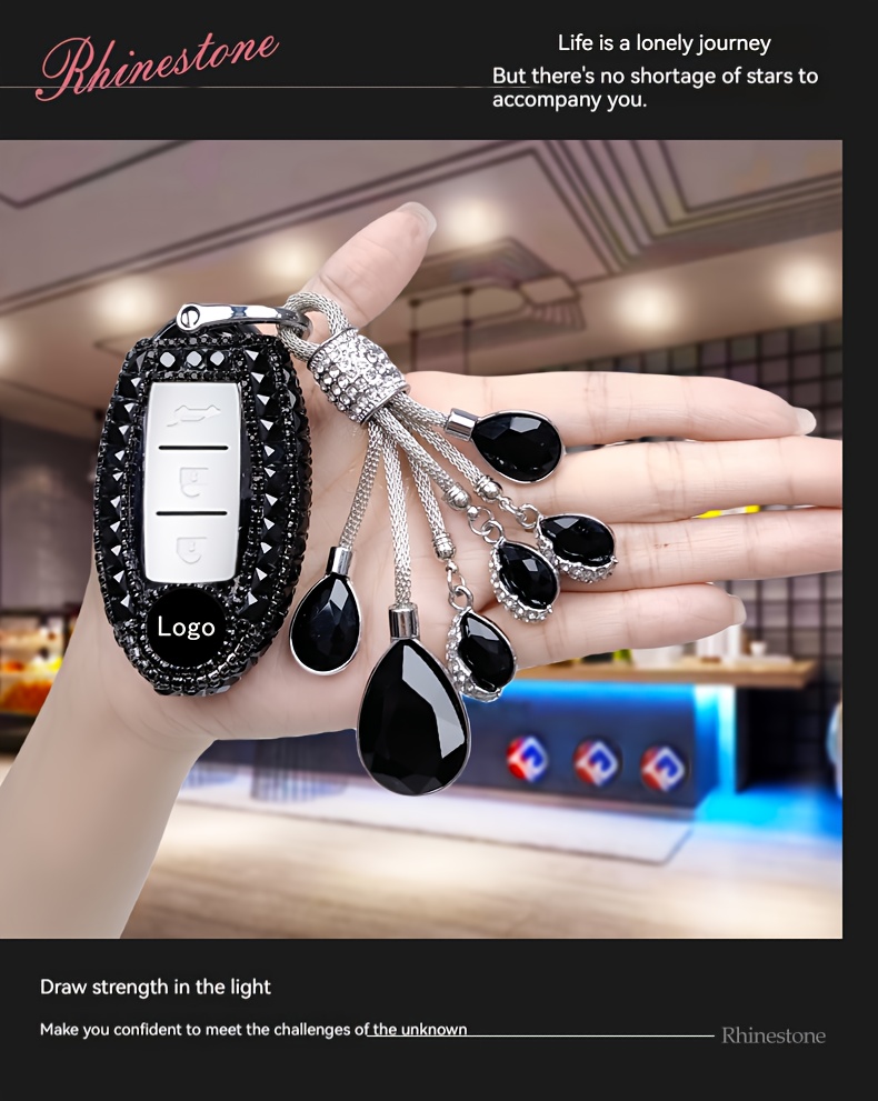 Fashion Luxury Sparkling Rhinestones For Car Key Fob - Temu Canada