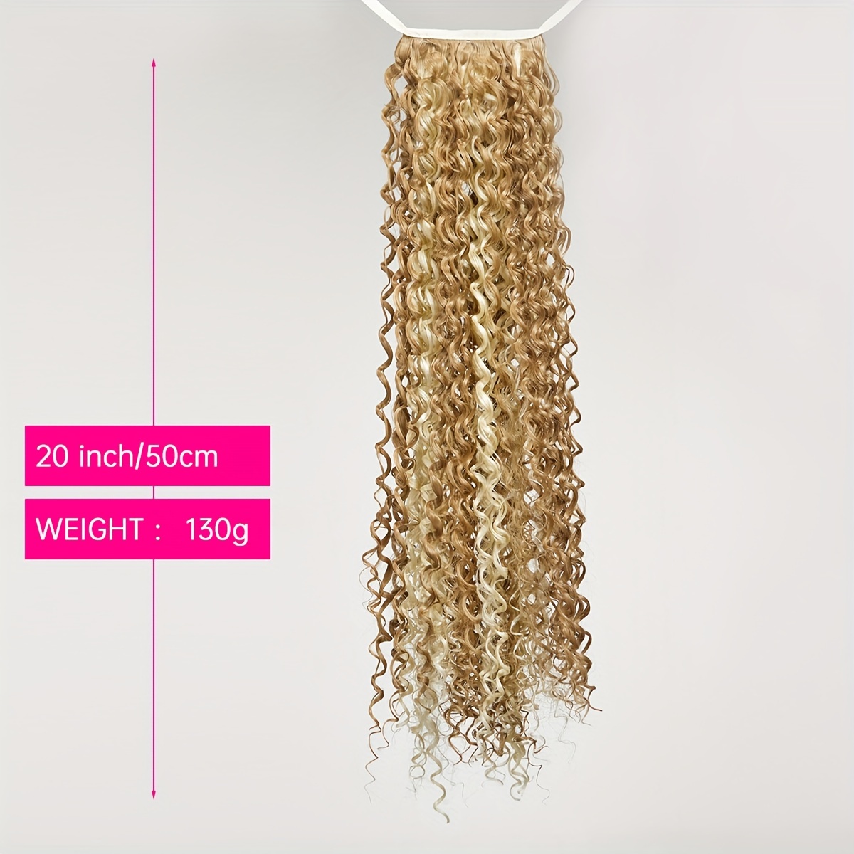 Ponytail Ribbon Tie Wrapped Around Highlight Long Curly - Temu United