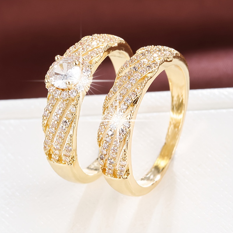 Delicate Thread Design Rings Copper Jewelry Embellished - Temu United ...