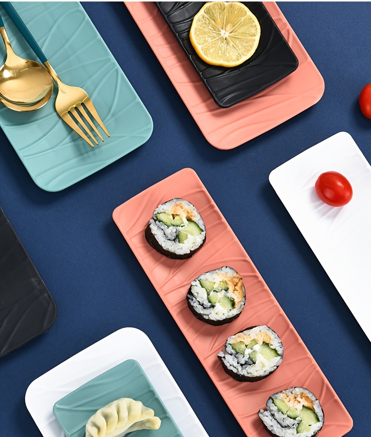 Plastics Sushi Dish Rectangular Plastics Plate Pastry Plate - Temu