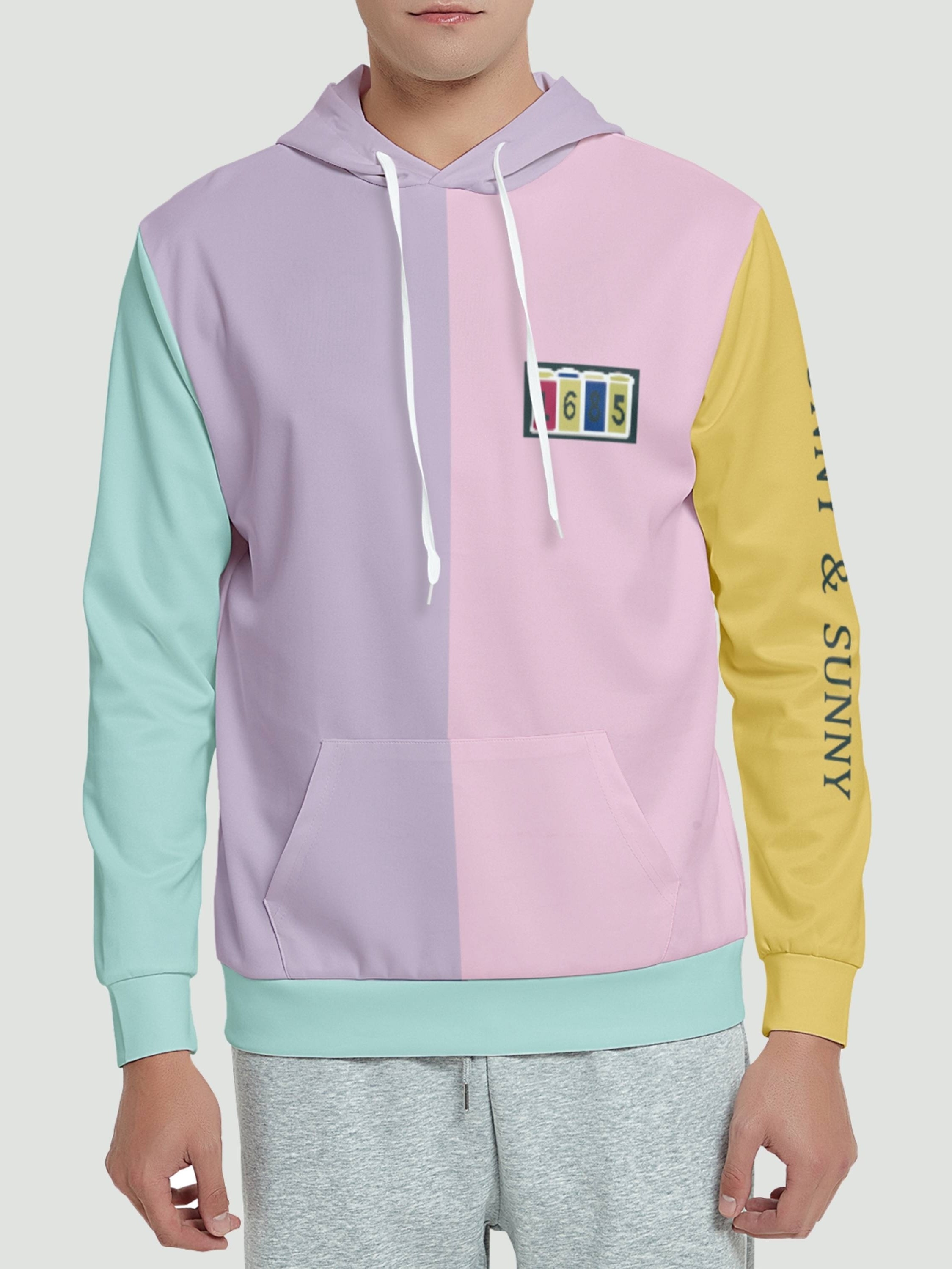 Sudadera Capucha Costuras Multicolores Hombre Cordón - Temu Mexico