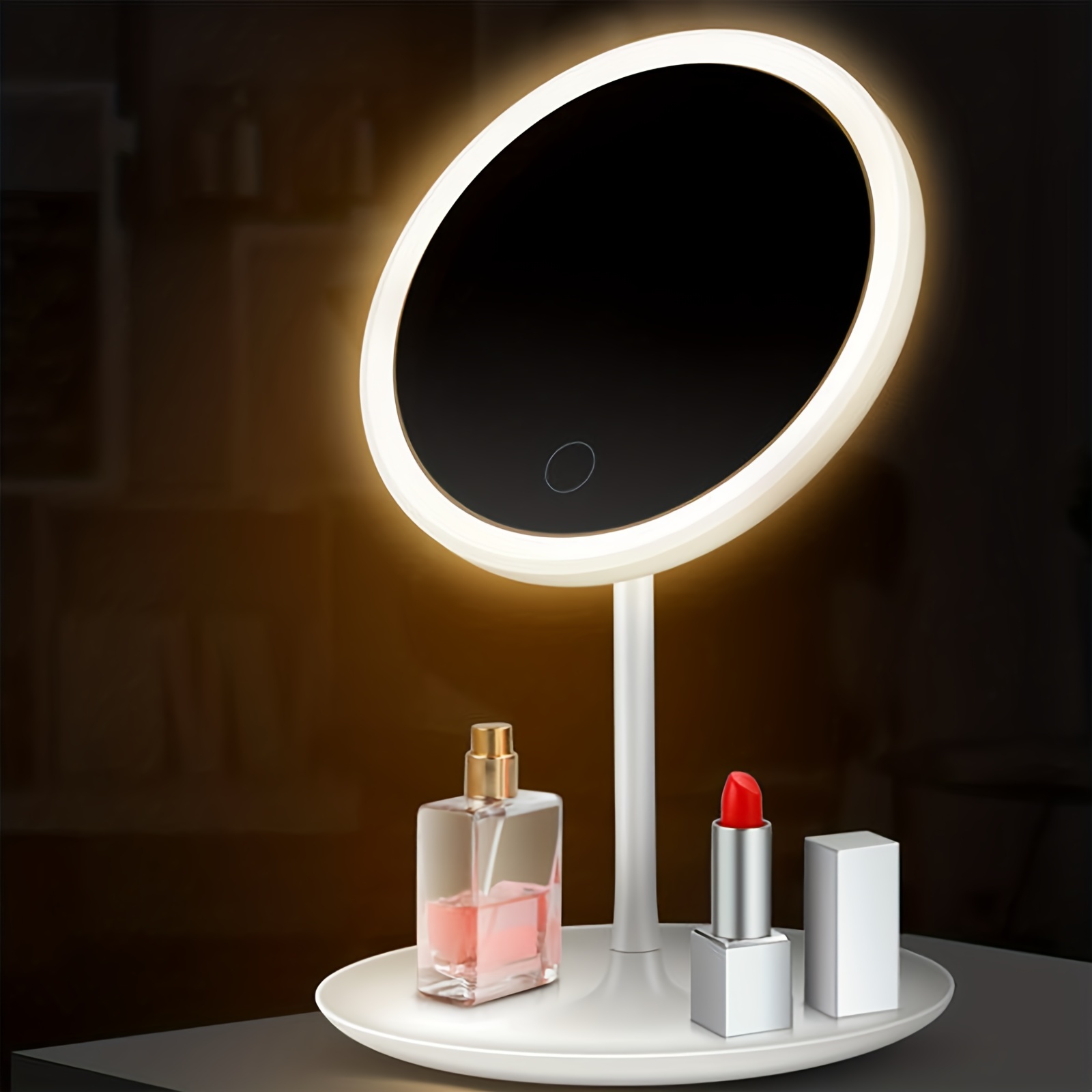 Led Desktop Makeup Mirror With 5x Magnifying Glass Lighted - Temu Australia