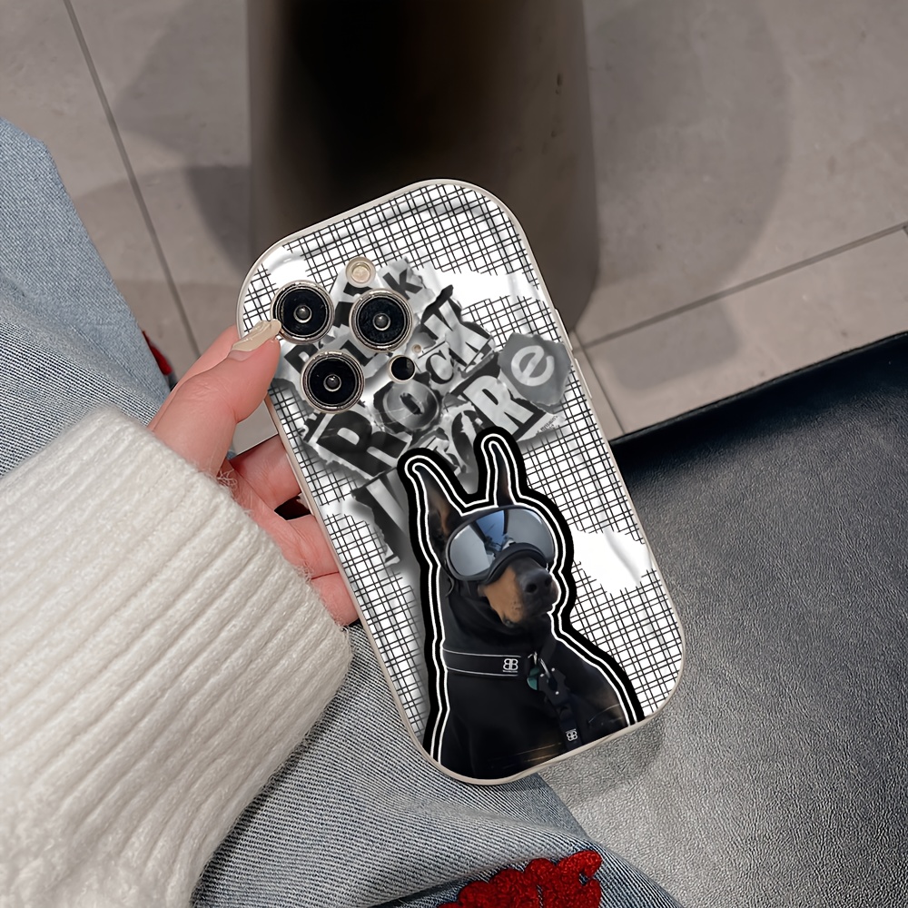 Mobile Phone Case Cartoon Dog Print Cream Edge Mobile Phone - Temu ...