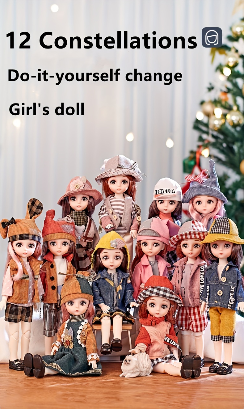 12 Constellation Dolls Multiple Joint Mobility Princess - Temu