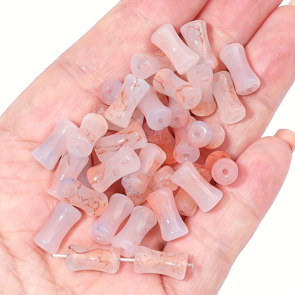 Glass Smudge Sprinkled Golden Imitation Jade Bamboo Knots - Temu United ...