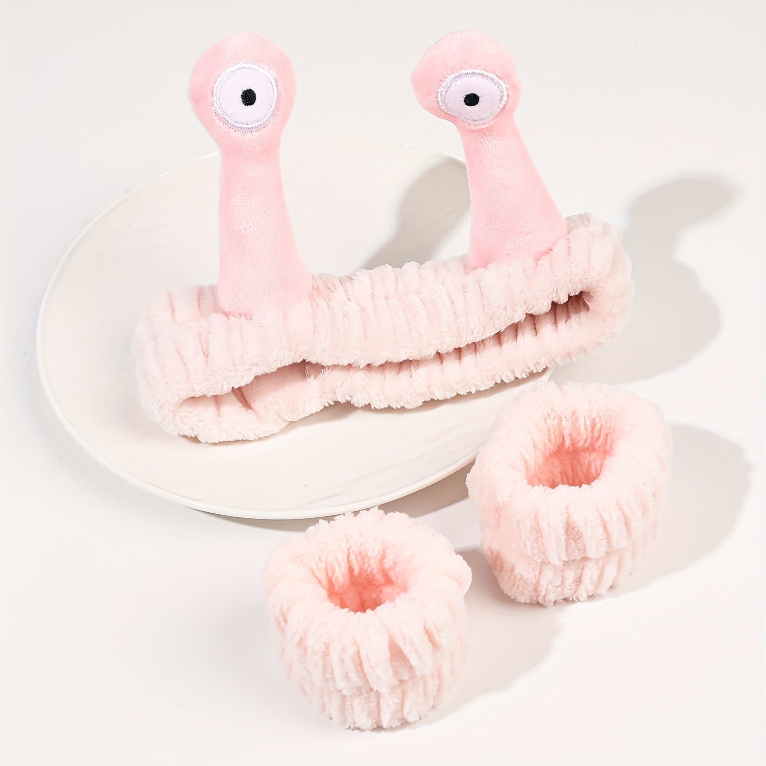 Coral Fleece Snail Face Wash Headband Hairband - Temu Canada