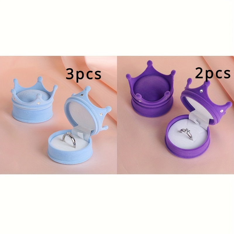 Cartoon Elegant Crown Ring Box Jewelry Ring Packaging Box - Temu United ...