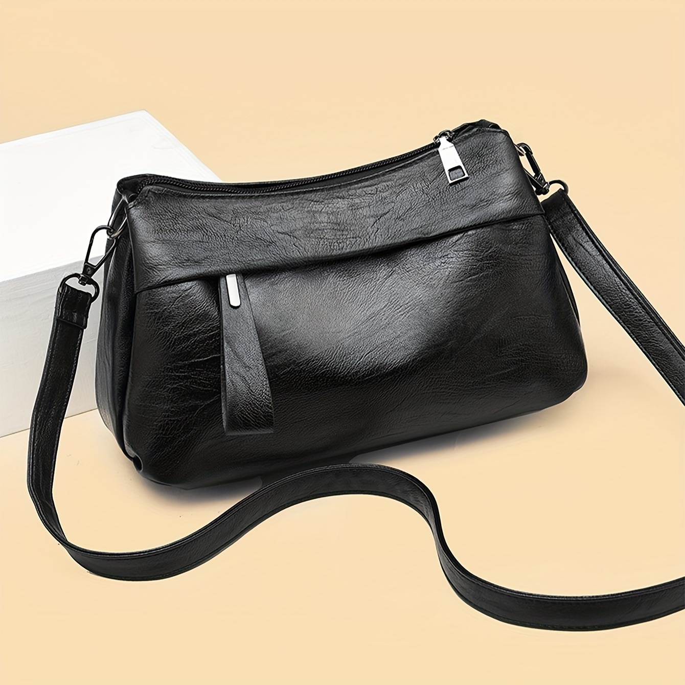 Minimalist Crossbody Bag Women's Pu Leather Shoulder Bag - Temu Canada
