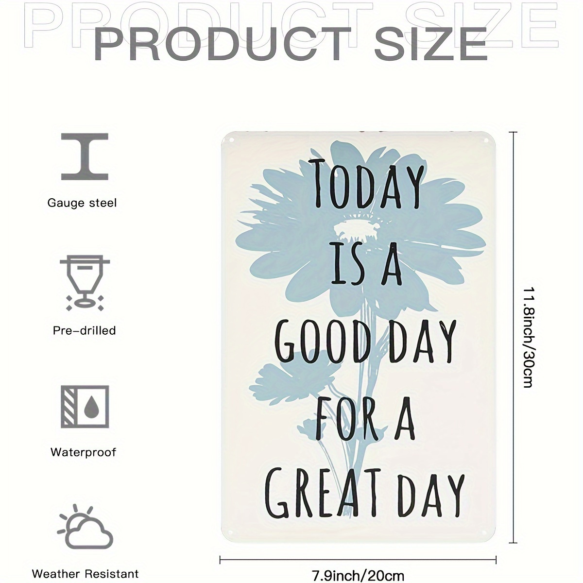 Today A Beautiful Day Inspirational Quote Vintage Tin Sign - Temu Ireland